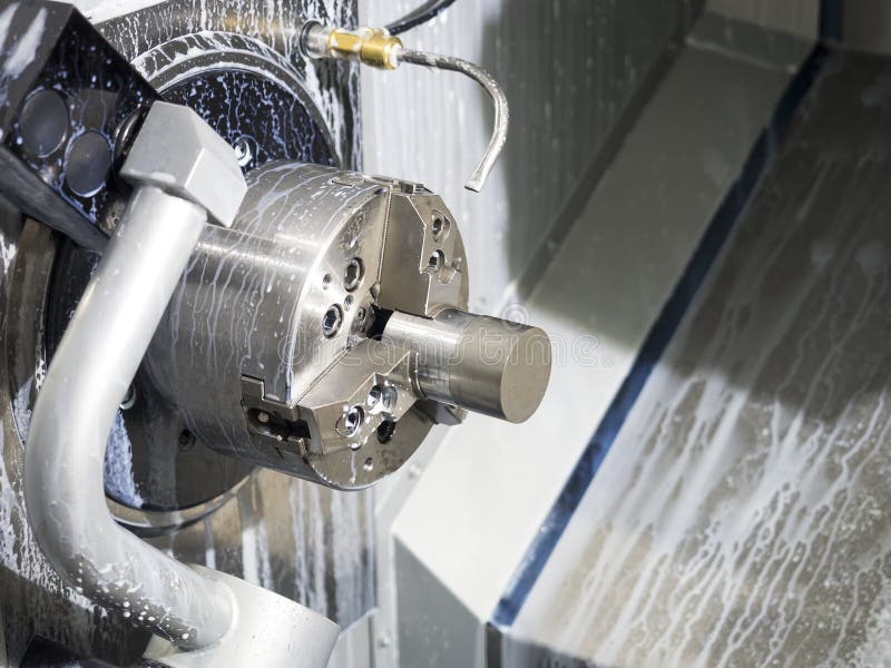 Machining Automotive Part by Cnc Turning Machine Stock Image - Image of ...