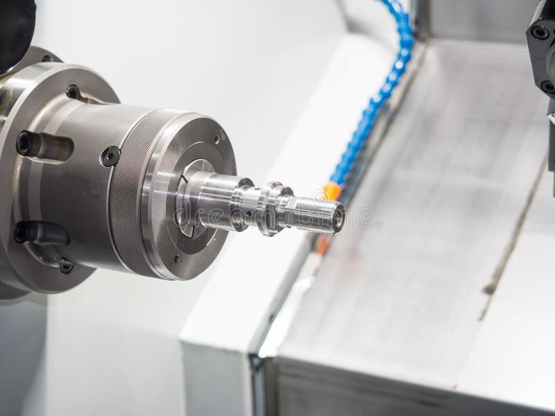 Machining Automotive Part by Cnc Turning Machine Stock Photo - Image of ...