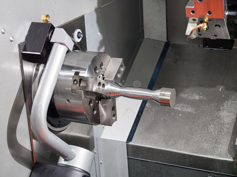 Machining Automotive Part by Cnc Turning Machine Stock Image - Image of ...