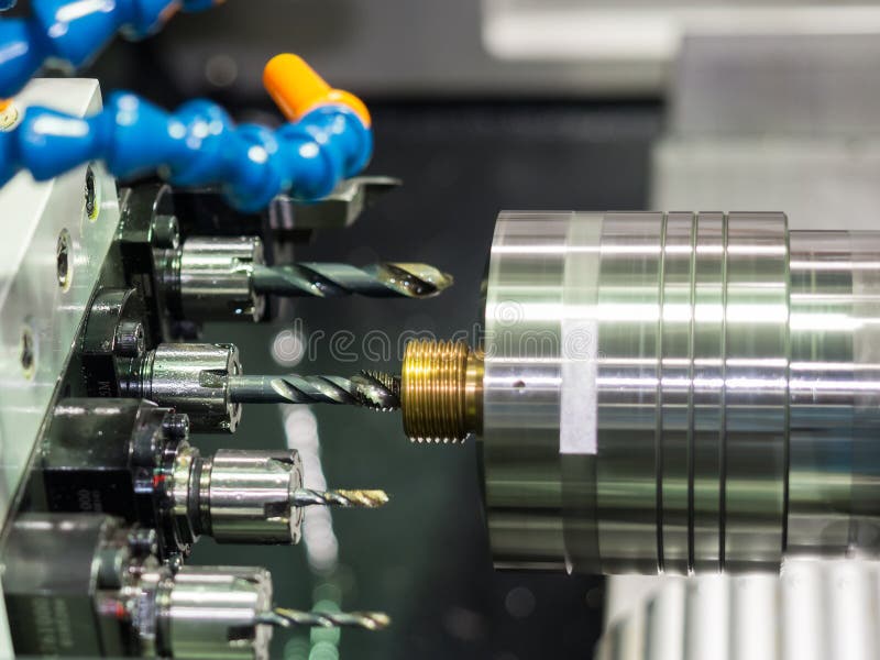 Machining Automotive Part by Cnc Turning Machine Stock Photo - Image of ...