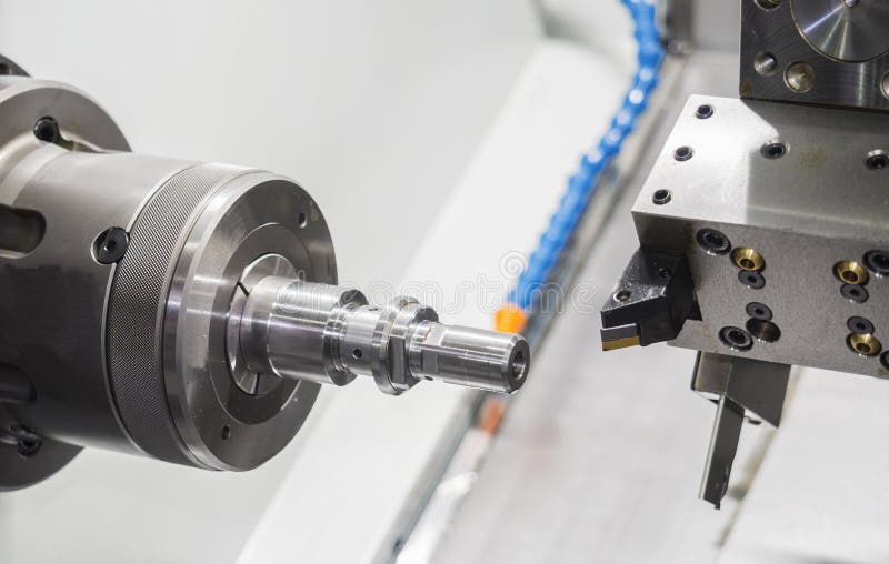 Machining Automotive Part by Cnc Turning Machine Stock Image - Image of ...