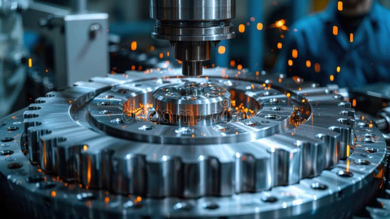 Machining of Gear Wheels with Milling Tools. Metalworking of Parts in ...