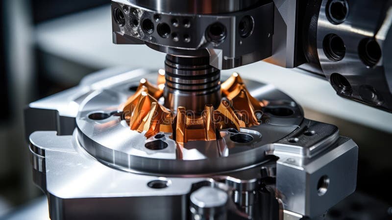 Machining a Part on a Milling Machine Stock Illustration - Illustration ...