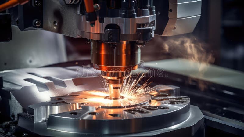 Machining a Part on a Milling Machine Stock Illustration - Illustration ...