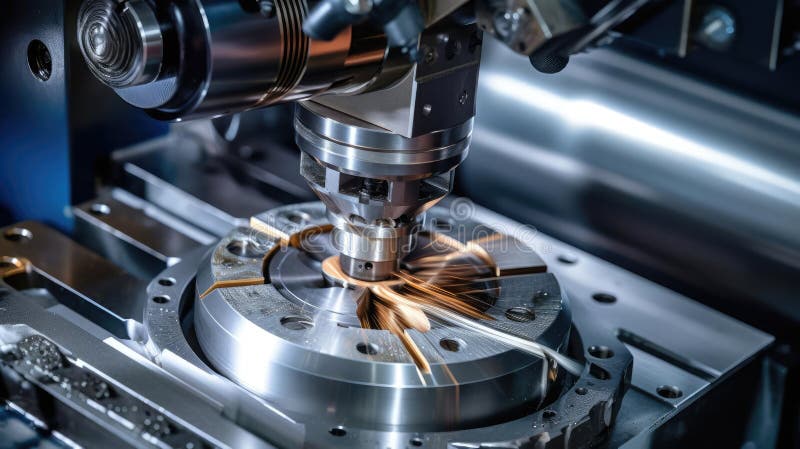 Machining a Part on a Milling Machine Stock Illustration - Illustration ...