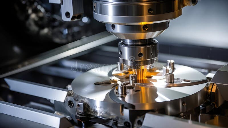 Machining a Part on a Milling Machine Stock Illustration - Illustration ...