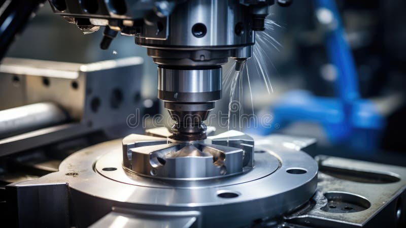 Machining a Part on a Milling Machine Stock Illustration - Illustration ...