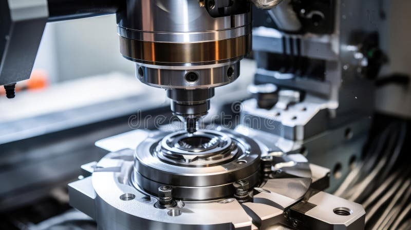 Machining a Part on a Milling Machine Stock Illustration - Illustration ...