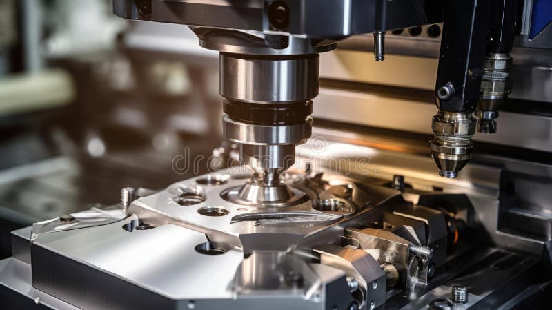Machining a Part on a Milling Machine Stock Illustration - Illustration ...