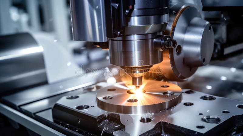 Machining a Part on a Milling Machine Stock Illustration - Illustration ...