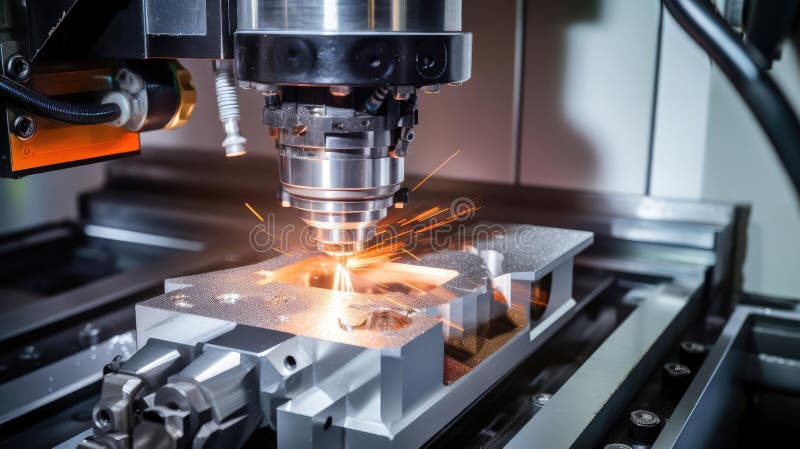Machining a Part on a Milling Machine Stock Photo - Image of machinery ...