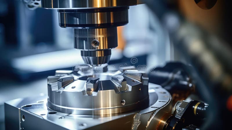 Machining a Part on a Milling Machine Stock Illustration - Illustration ...