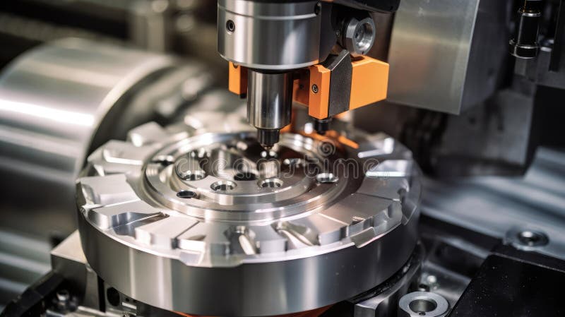 Machining a Part on a Milling Machine Stock Illustration - Illustration ...