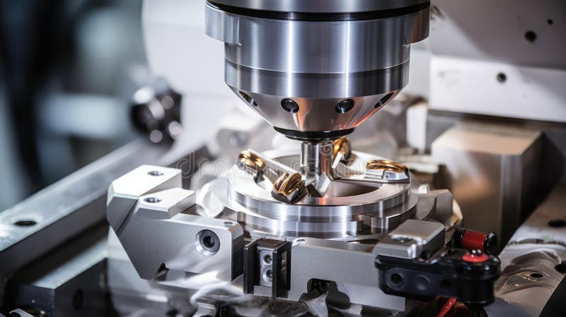 Machining a Part on a Milling Machine Stock Illustration - Illustration ...