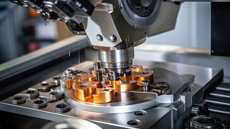 Machining a Part on a Milling Machine Stock Illustration - Illustration ...