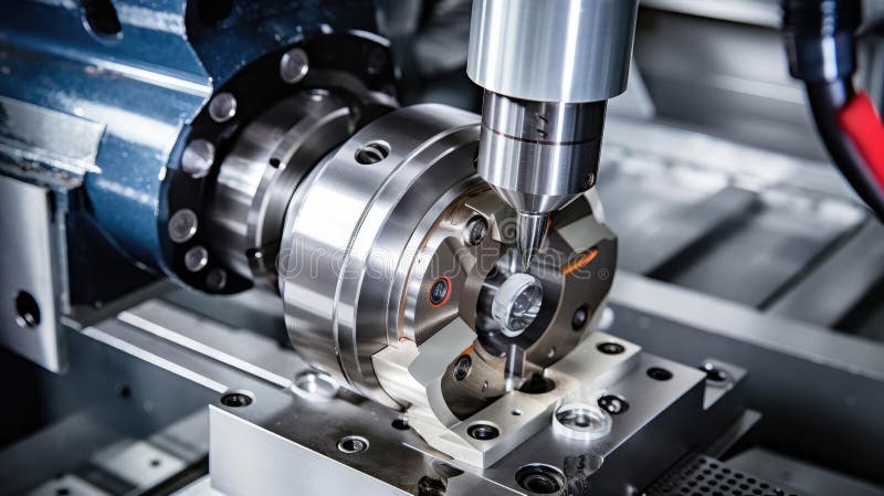 Machining a Part on a Milling Machine Stock Illustration - Illustration ...