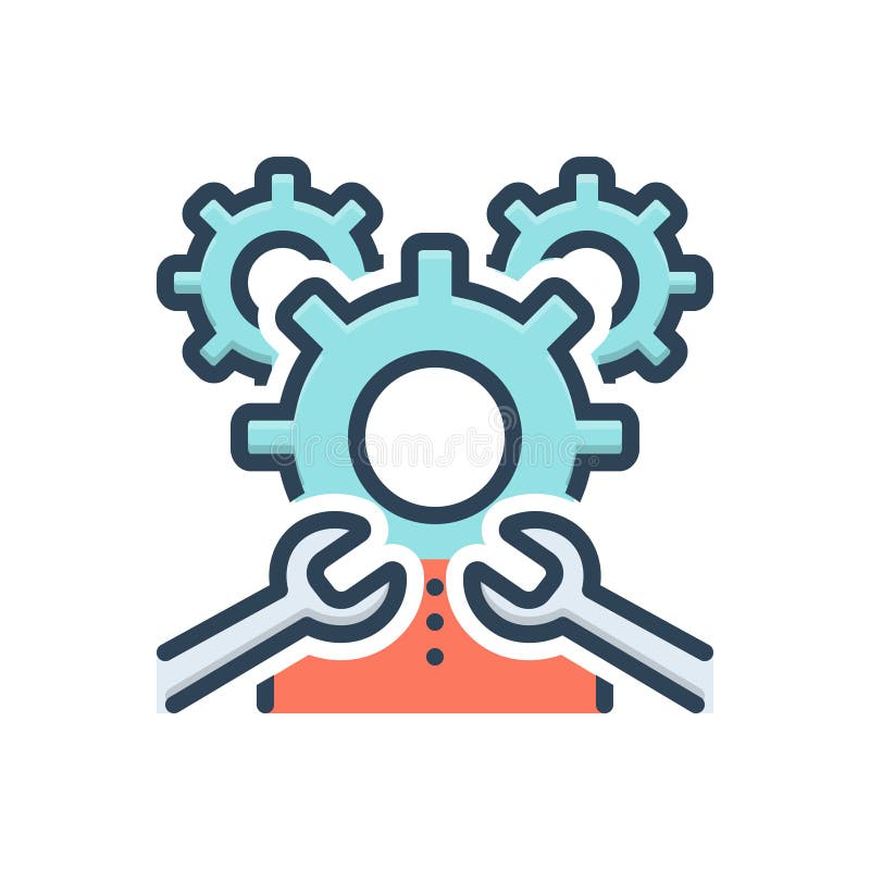 Machinist, Setting Icon. Gray Vector Sketch Stock Illustration ...