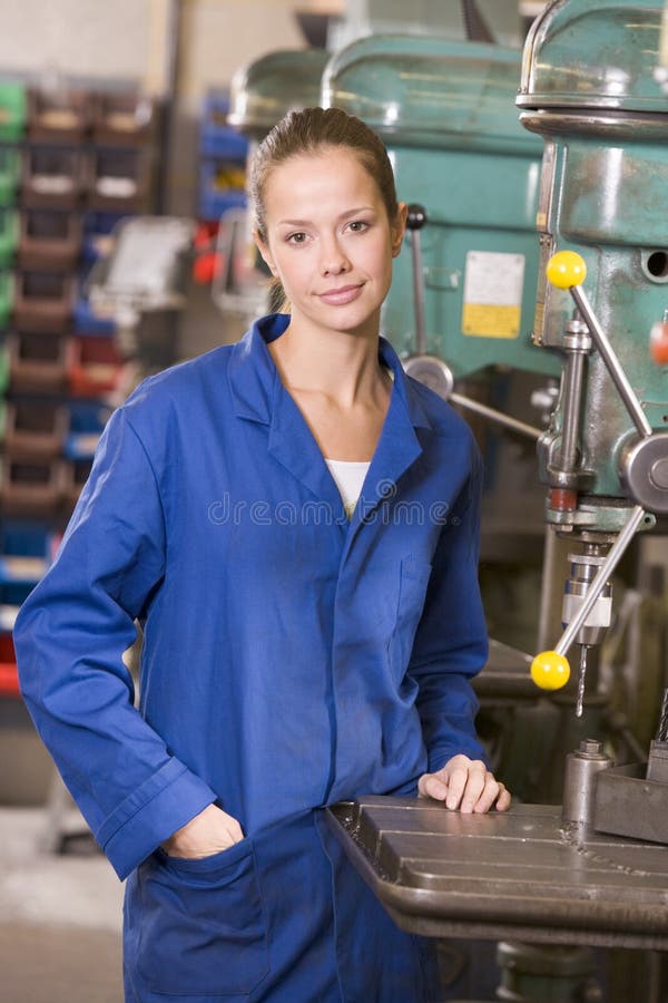 Machinist Working on Machine Stock Image - Image of operator, labour ...