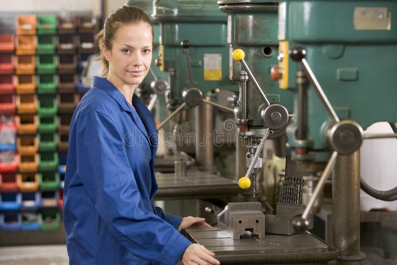 Machinist Working on Machine Stock Image - Image of operator, labour ...