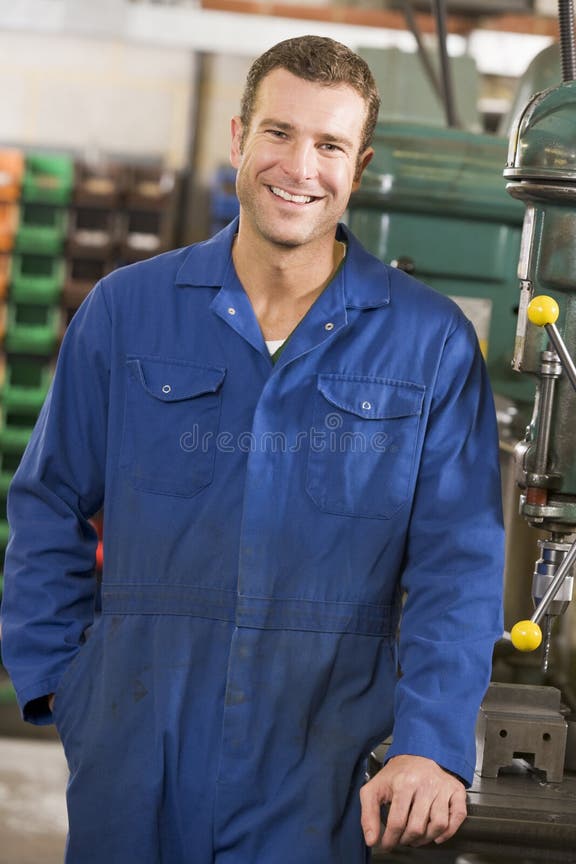 Machinist Working on Machine Stock Photo - Image of factory, engineer ...