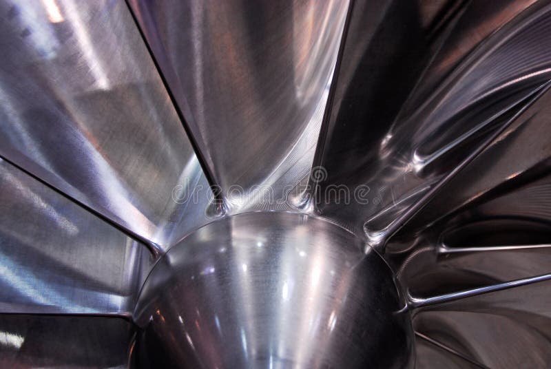 Machnine Turbine Rotor Blades Closeup Stock Image - Image of energy ...
