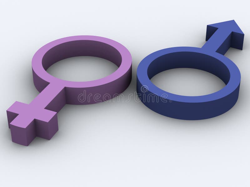 Macho & fêmea ilustração stock. Ilustração de menina - 93373