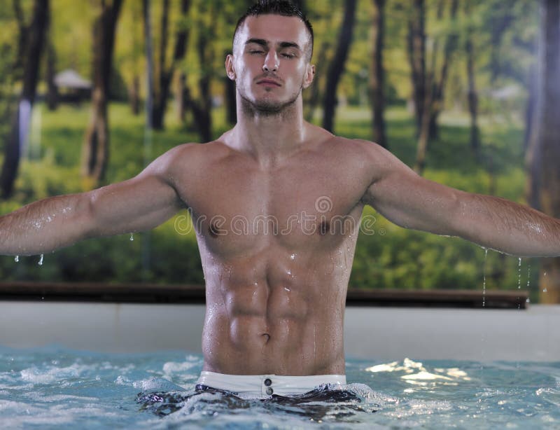 Macho man stock photo. Image of bath, drops, natural - 14843046