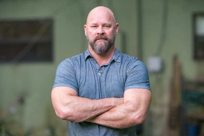 Macho Man with Arms Crossed Stock Photo - Image of natural, handsome ...