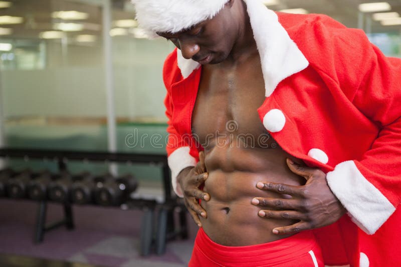 Macho in Elf Costume Smile with Champagne Bottle Stock Photo - Image of ...