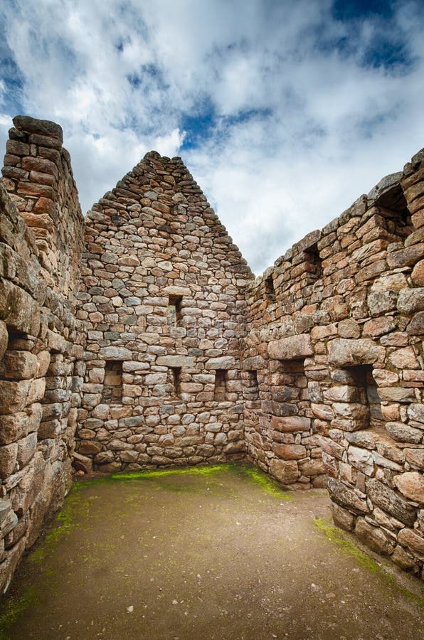Interior Of An Inca Building. Machu Picchu. Peru Stock Photo - Image of ...