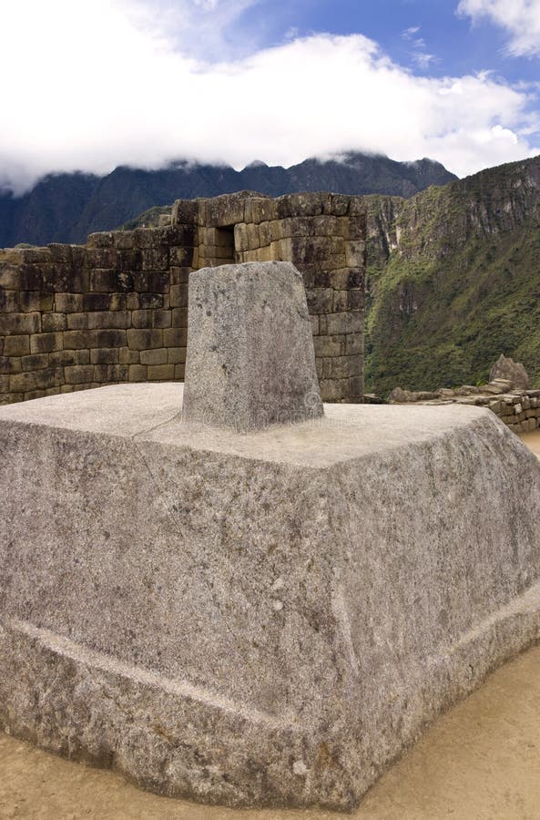 Machu Picchu - Intihuatana Stone - Peru Stock Image - Image of ...