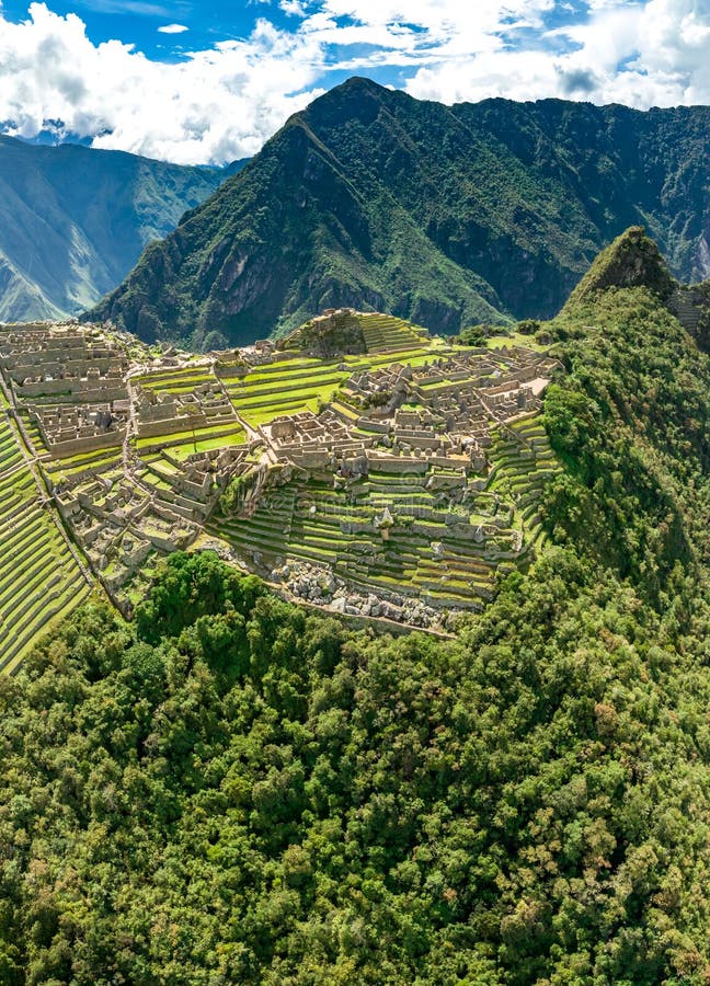 Machu Picchu, Peru. Aerial View Stock Photo - Image of peruvian, cuzco ...