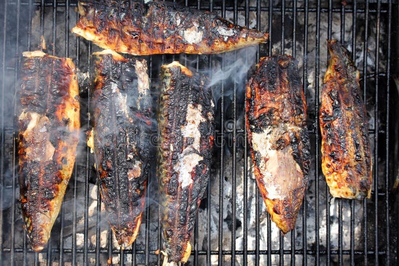 Mackarel stock image. Image of chargrilled, coal, healthy - 30473311