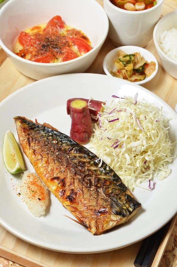 Mackerel fish meal stock image. Image of asian, fried - 58544401