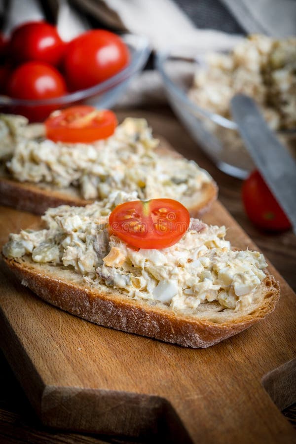 Mackerel fish paste. stock image. Image of cutting, cream - 119435277