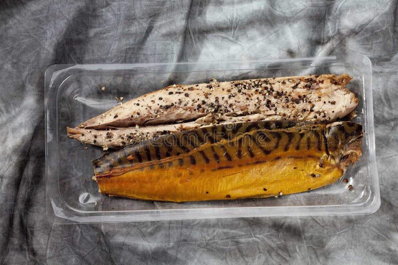 Mackerel with Peppercorns in Plastic Box. Stock Photo - Image of ...
