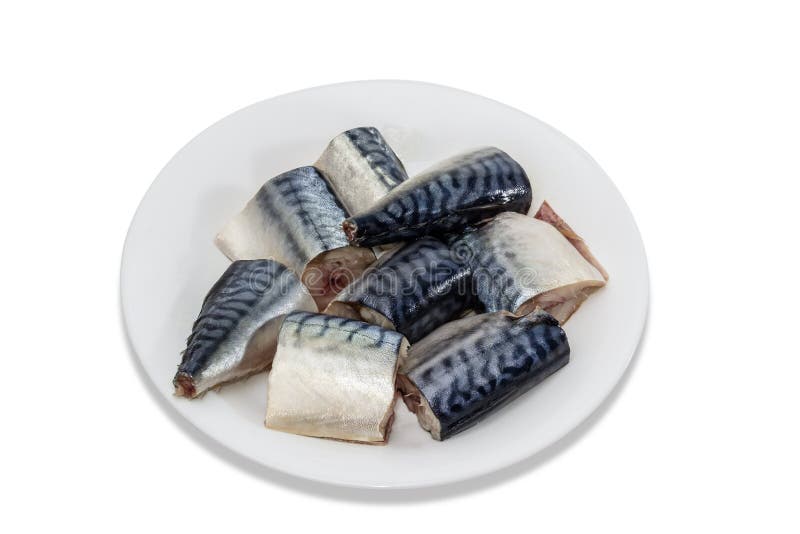 Mackerel on a plate stock photo. Image of dish, nutrition - 54397674