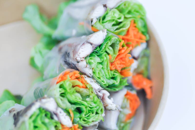 Mackerel Rolls, Fish Rolls or Vegetable Rolls or Fresh Spring Rolls ...