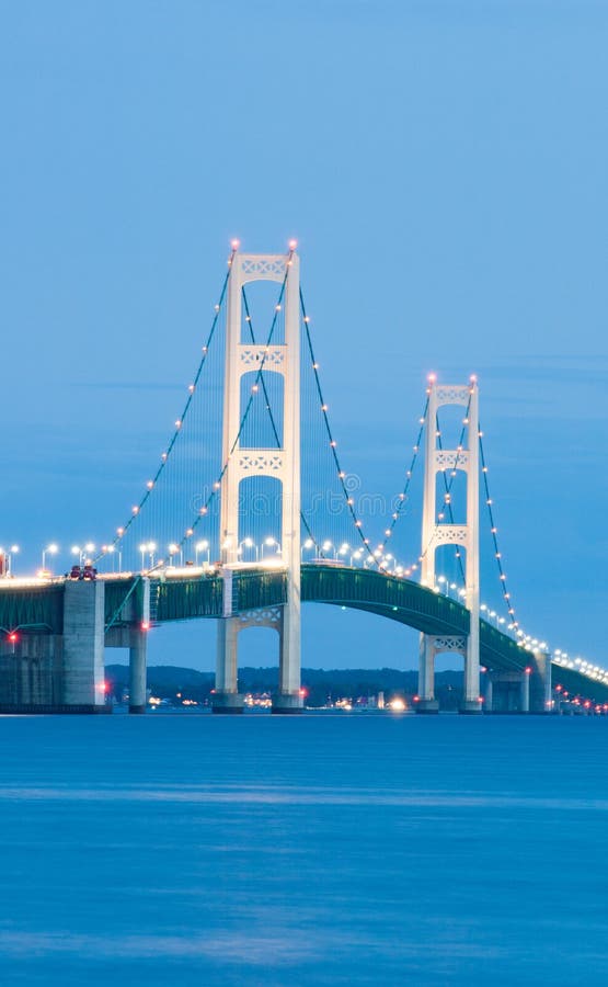 Mackinac Bridge Which Carries I-75 in Michigan Stock Image - Image of ...