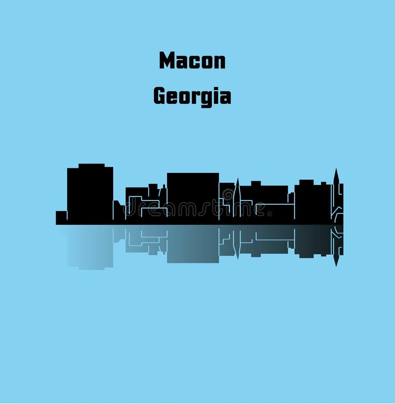 Macon georgia ilustración del vector. Ilustración de horizontal - 297315289