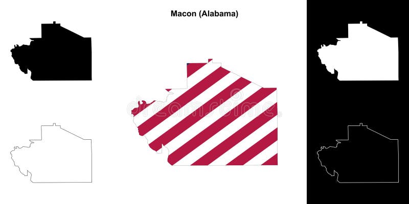 Macon outline map stock vector. Illustration of contour - 323802946