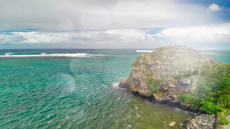 Maconde Viewpoint, Mauritius. Cape Flinders with Road and Ocean Stock ...