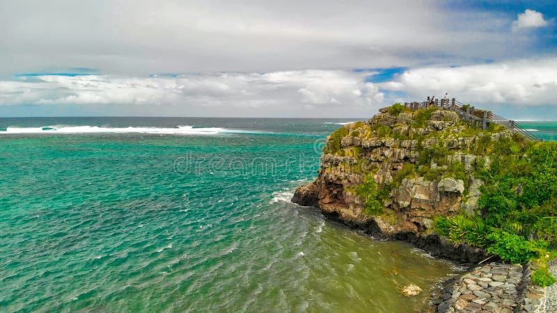 Maconde Viewpoint, Mauritius. Cape Flinders with Road and Ocean Stock ...