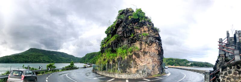 Maconde Viewpoint, Mauritius. Panoramic Aerial View on a Cloudy Day ...