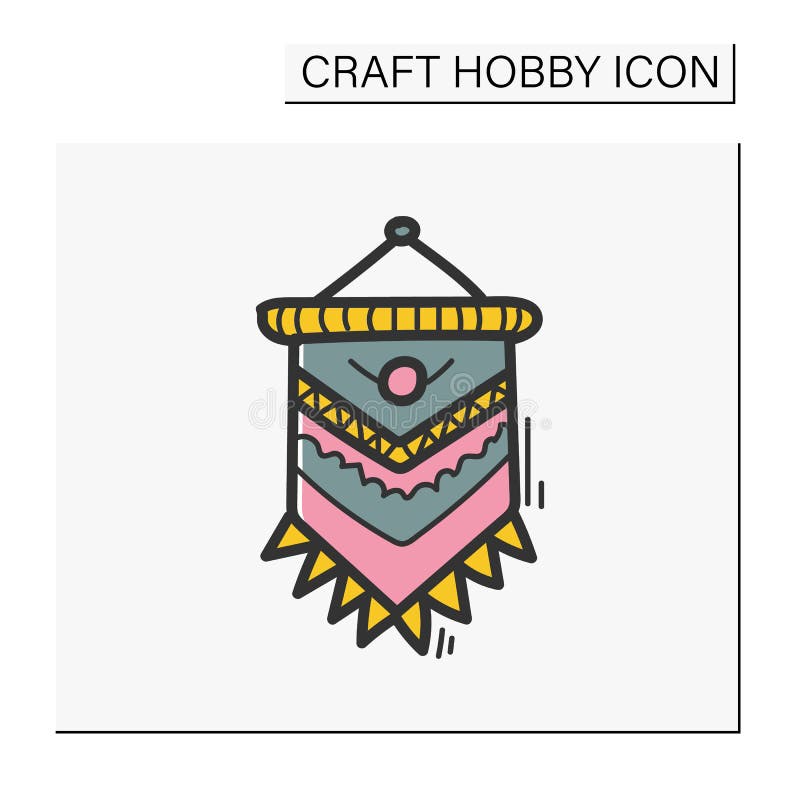 Macrame Icon Ornate Elegant Handmade Object Vector Image Stock ...