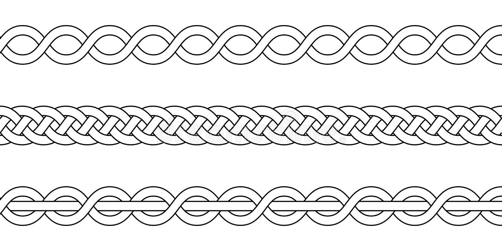 Seamless Woven Braid Vector Stock Vector - Illustration of plait, fiber ...