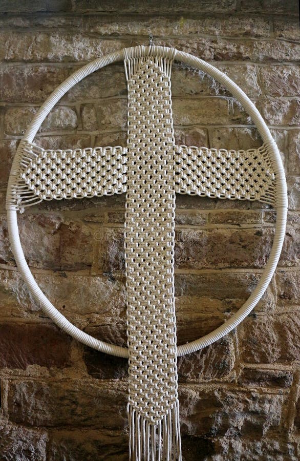 Macrame Cross stock photo. Image of sign, church, faith - 165754484