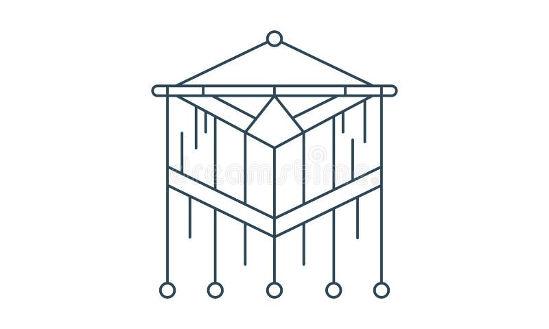 Macrame Icon Ornate Elegant Handmade Object Vector Image Stock ...