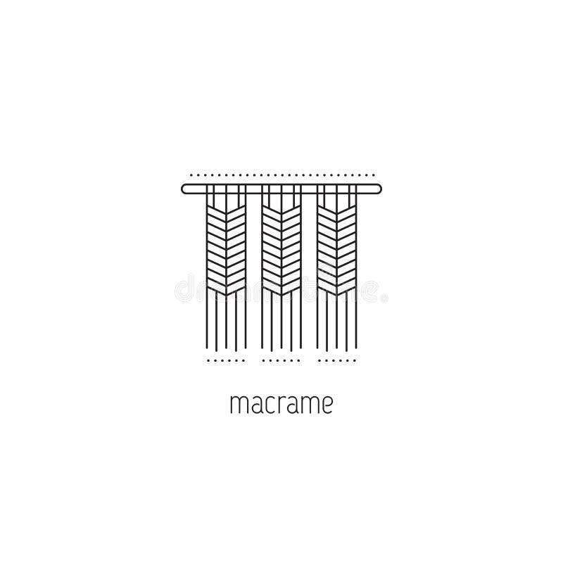 Macrame line icon stock vector. Illustration of handmade - 94724533