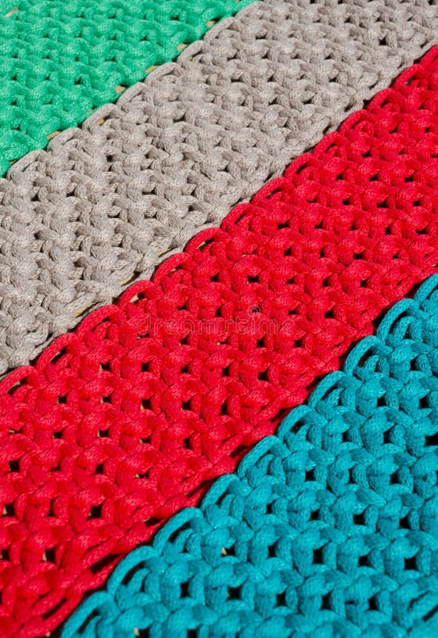 Macrame, a Square Knot of Multi-colored Threads Stock Photo - Image of ...